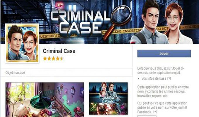 Facebook: Criminal Case élu meilleur jeu de l'année 2013 | Directinfo