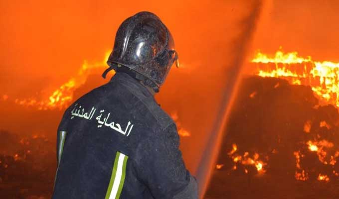 Tunisie: Incendie dans une unité industrielle à Nabeul