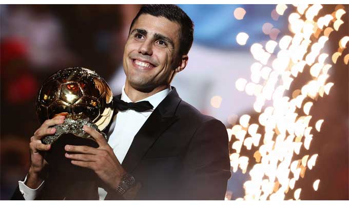 Football - Rodri (Manchester City/Espagne) remporte le Ballon d'or 2024