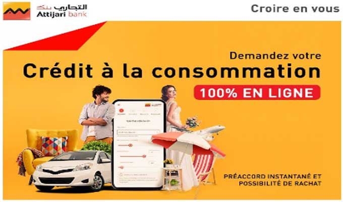 Nouveau parcours crédit à la consommation 100% en ligne @ Attijari bank - WMC