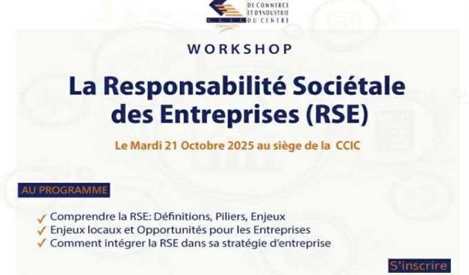 La CCIC organise un workshop sur la RSE le 17 octobre à Sousse - WMC